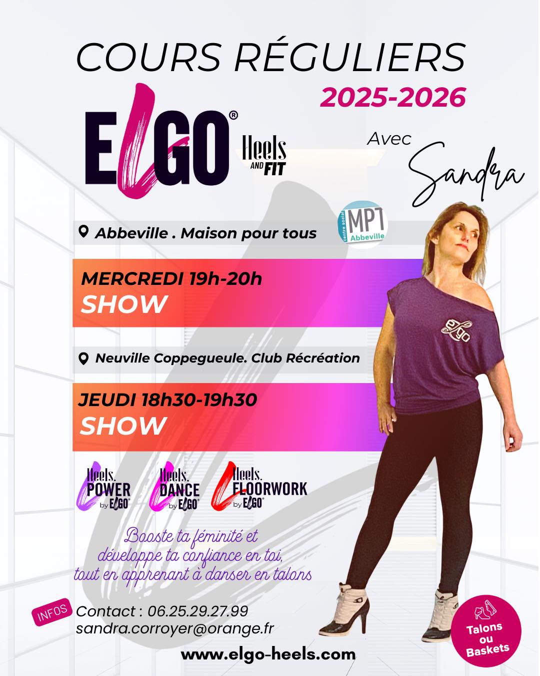 Cours les Jeudis avec Sandra à Neuville-Coppegueule (80) - Elgo Heels